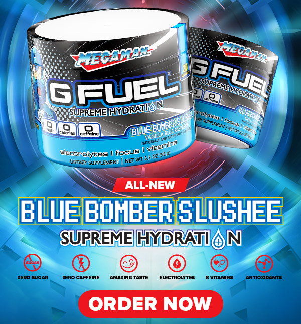 G FUEL: A Blast of Refreshing Goodness... Blue Bomber Slushee HYDRATION ...