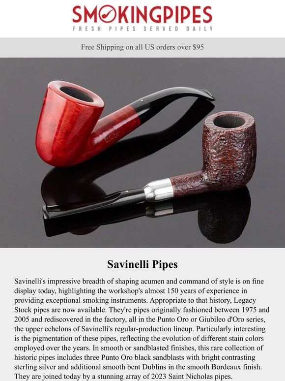 Smokingpipes: Savinelli Pipes | Rare Legacy Stock Offerings | Milled