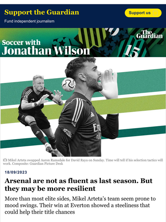 The Guardian: Arsenal are not as fluent as last season. But they may be ...