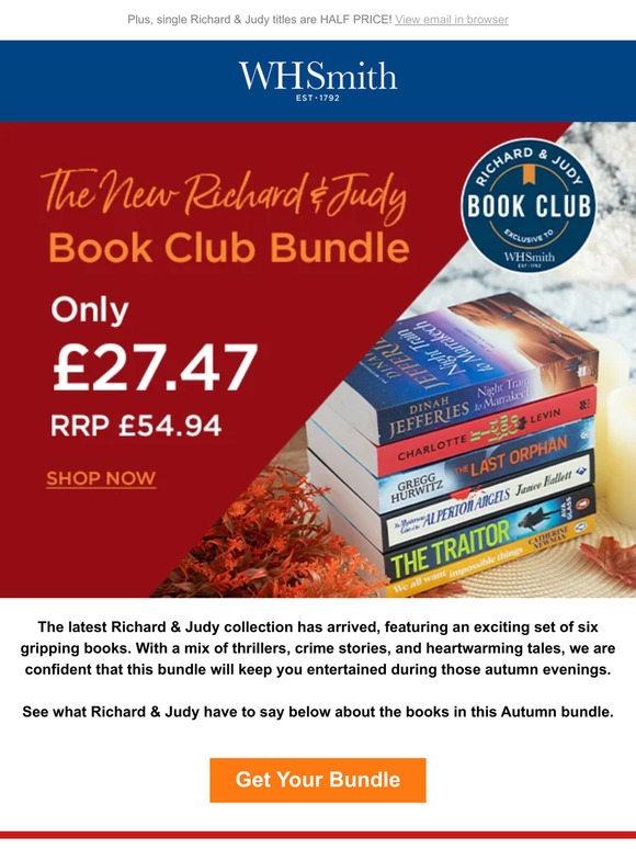 WHSmith: New! Richard & Judy 6 Book Bundle 📚🍂 | Milled
