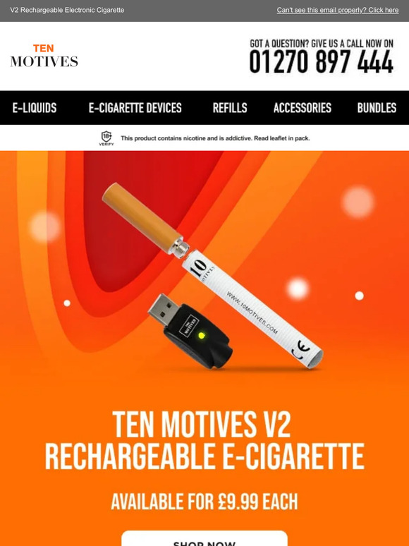 Ten Motives: Ten Motives V2 Rechargeable Electronic Cigarette available ...