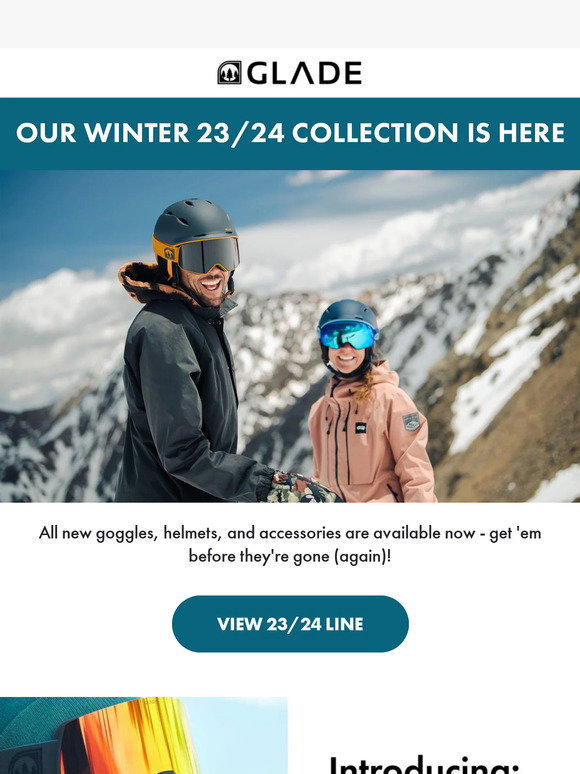 Glade: Goggles and helmets available NOW! | Milled