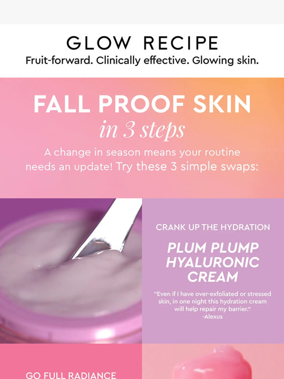 Glow Recipe: 3 Fall skin must-haves | Milled