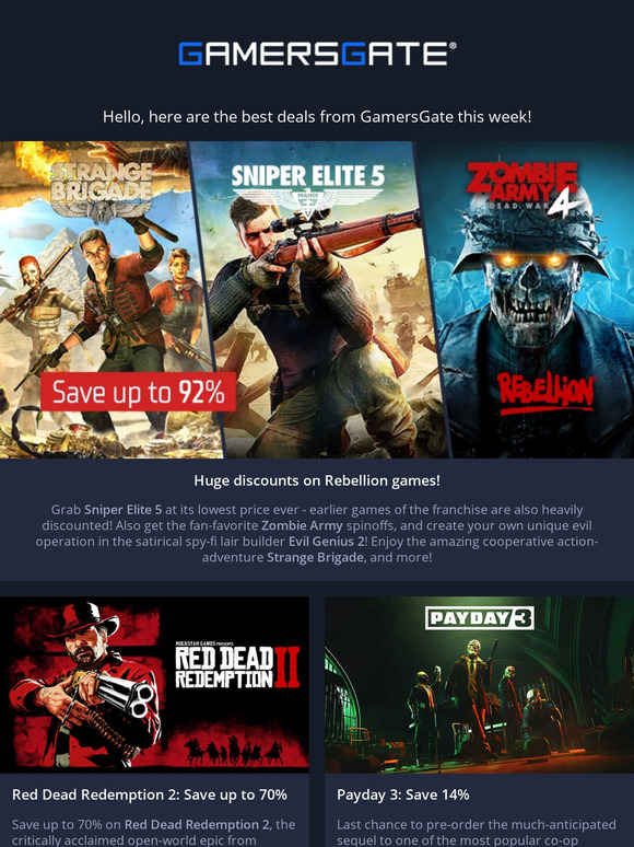 GamersGate: Save big on Sniper Elite 5, Assassin's Creed Valhalla, and much more! | Milled