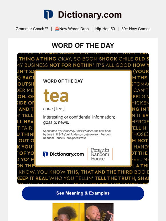 Dictionary.com: ☕ What’s The “Tea” On The Word Of The Day? | Milled