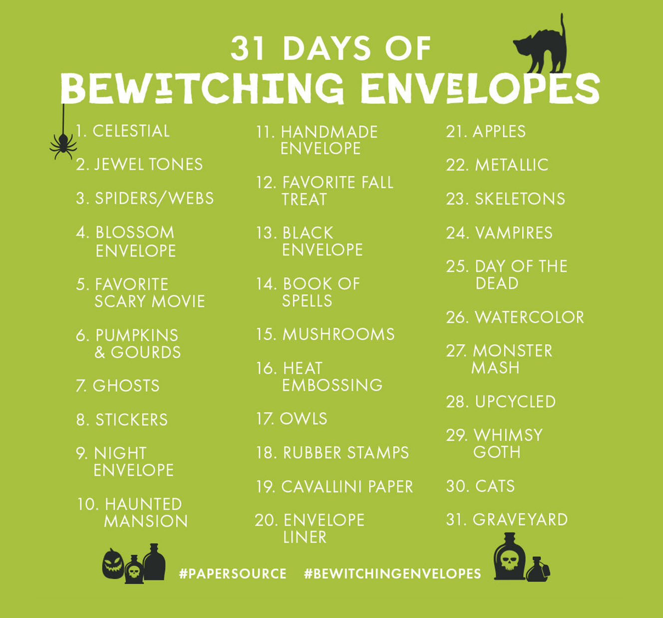 Paper Source: Ready For 31 Days of Bewitching Envelopes? 🎃 | Milled