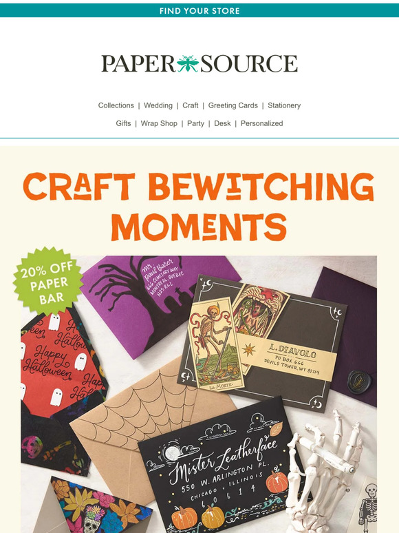 Paper Source: Ready For 31 Days of Bewitching Envelopes? 🎃 | Milled