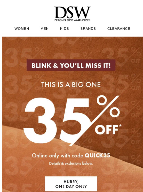 DSW: 🚨 TODAY ONLY: 35% OFF 🚨 | Milled