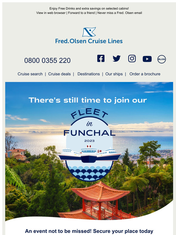 Fred Olsen Cruise Lines: Join our fleet celebrations this November! | Milled