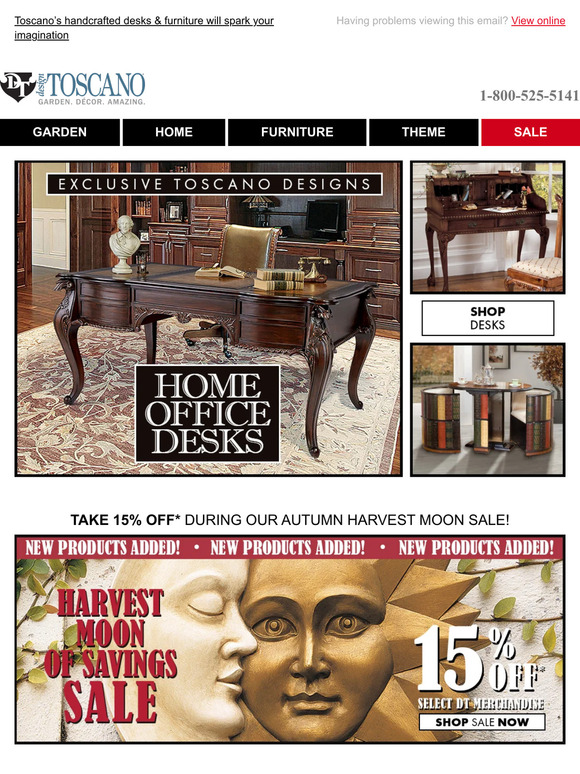 Design Toscano: Desk Designs that Dazzle the Senses – SHOP Toscano Home ...