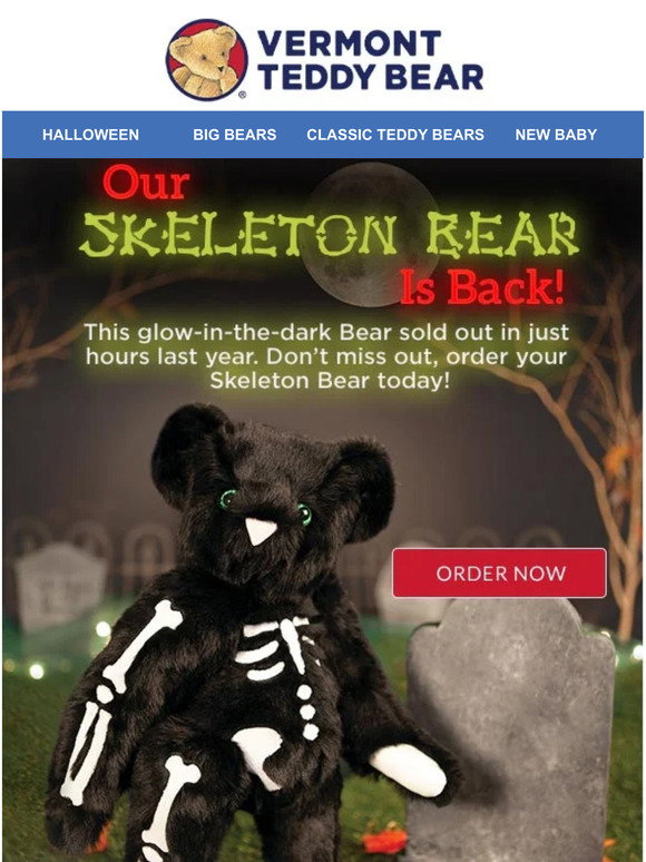 Vermont Teddy Bear Company: This glow-in-the-dark bear sells fast. Don ...