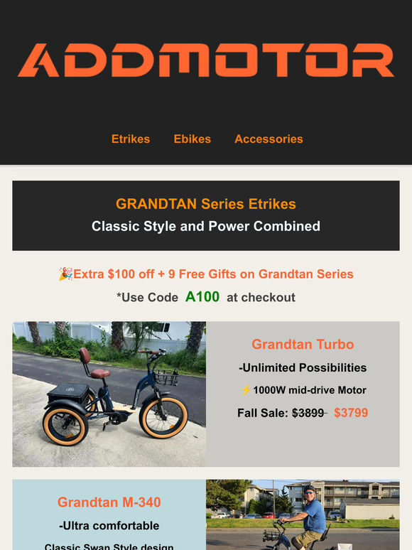 Addmotor Tech: Effortless Explore Fall with Addmotor Grandtan Series Etrikes | Milled