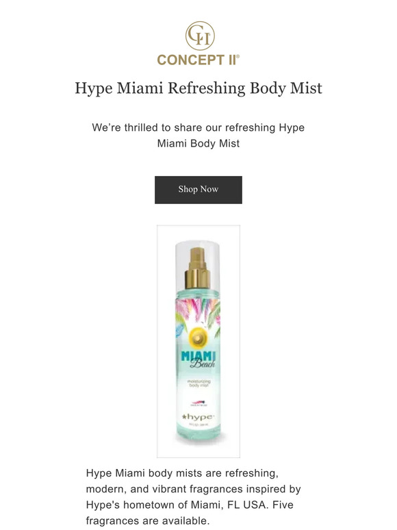 *Hype Nail Polish: Hype Miami Body Mist - Modern & Vibrant Fragrances ...