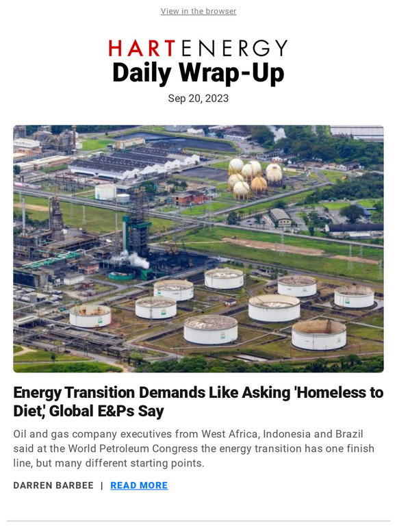 Hart Energy: Daily Wrap-Up: Energy Transition Demands Akin to Asking ...