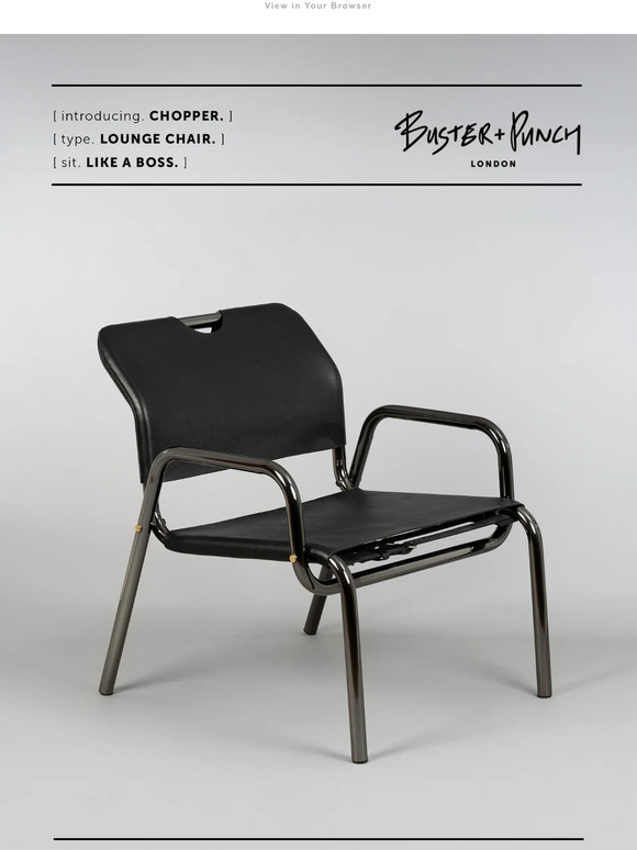Buster + Punch: Introducing: Chopper Lounge Chair | Milled