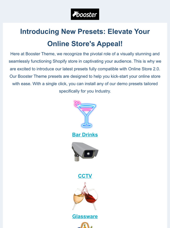 Booster Theme: 💡 Explore Our New Booster Theme Presets for Your Store ...