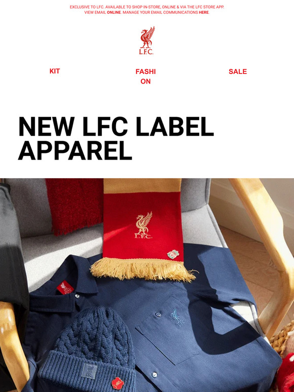 Liverpool FC: Just dropped | Shop the latest LFC Label Fashion | Milled
