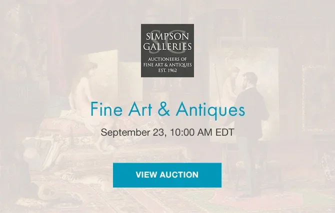 LiveAuctioneers: Simpson Galleries | Fine Art & Antiques | Milled