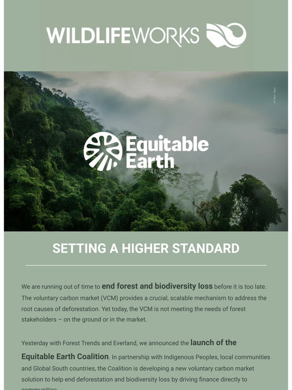 Wildlife Works: Important Announcement: Equitable Earth | Milled