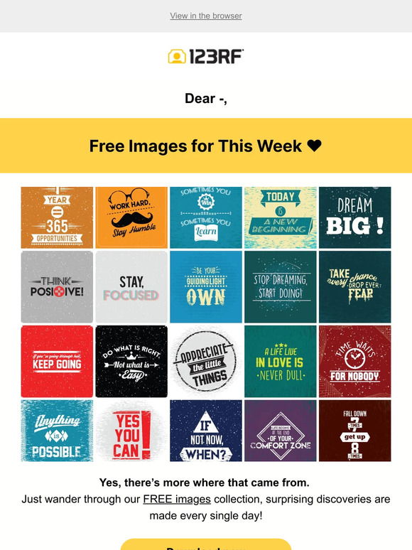 123RF: 📢 Free Images of The Week | Milled