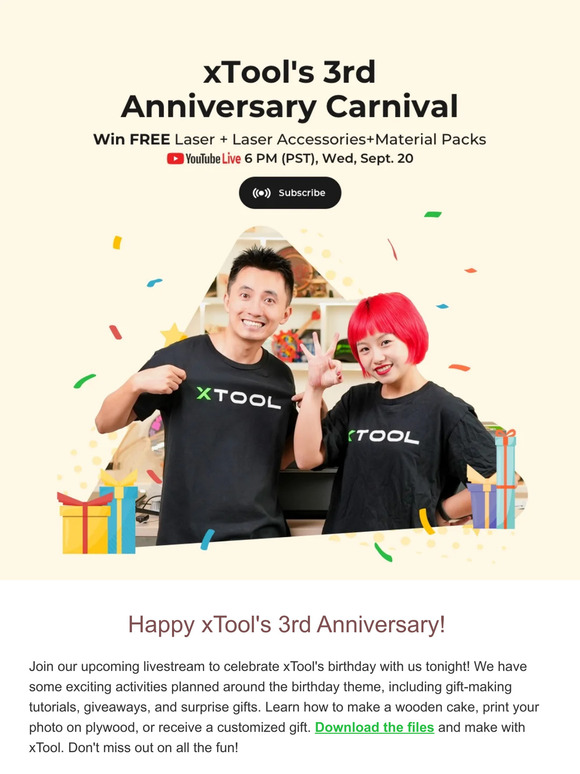 xTool: LIVE Wednesday | Celebrating the 3rd Anniversary Birthday with xTool 🎂 | Milled