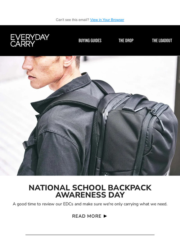 Everyday Carry: National School Backpack Awareness Day | Milled
