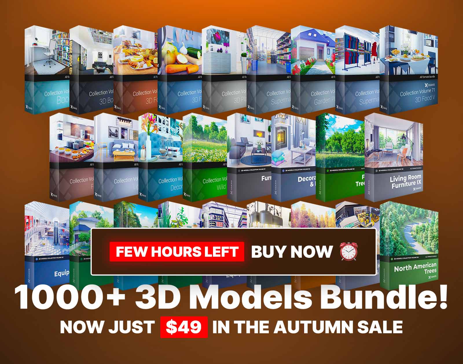 CGAXIS: Last few hours: 1000+ 3D models bundle ⏰ | Milled