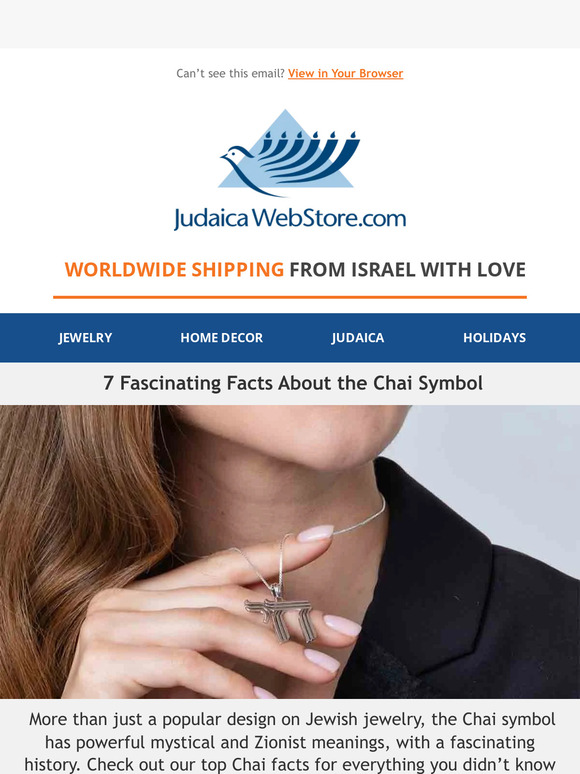 JudaicaWebStore.com: 🕎 7 Fascinating Facts About the Chai Symbol | Milled