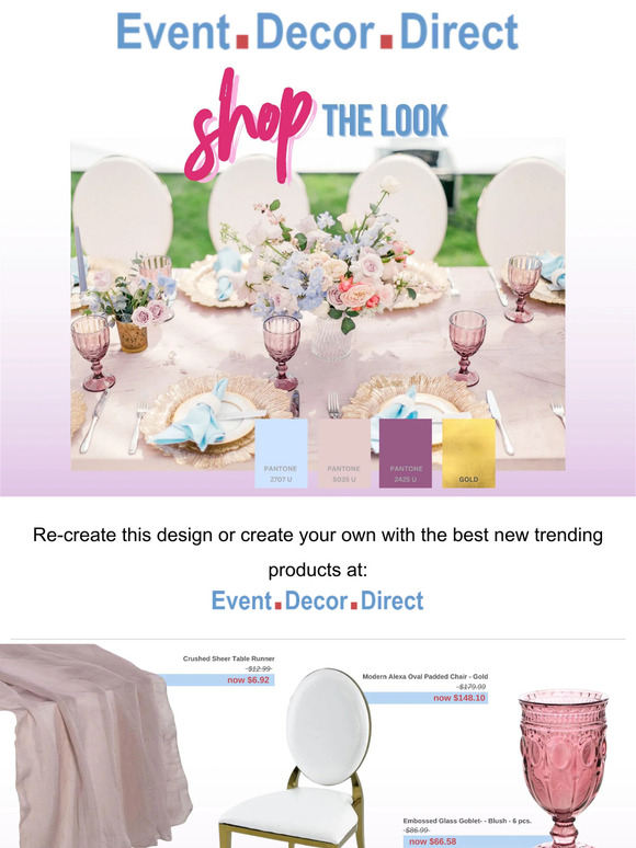 Event Decor Direct: ☁️Re-Create This Dreamy Pastel Wedding Palette☁️ ...