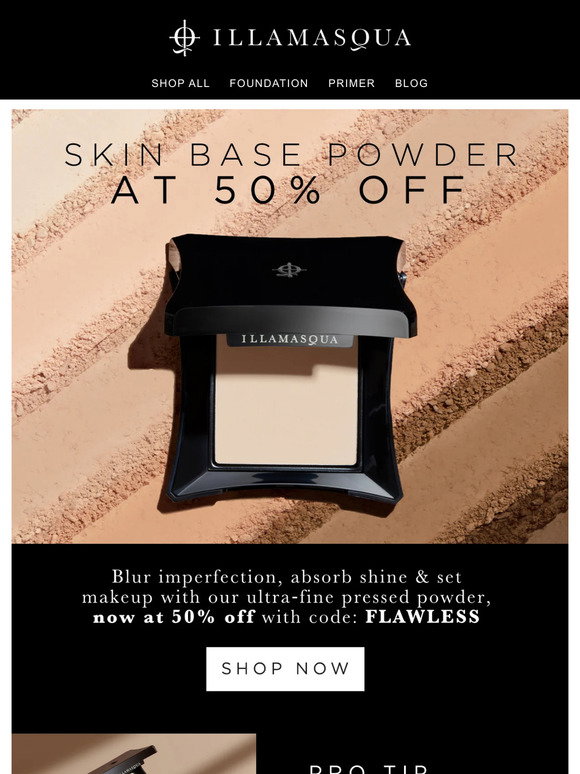 Illamasqua: 50% Off Skin Base Pressed Powder | Milled