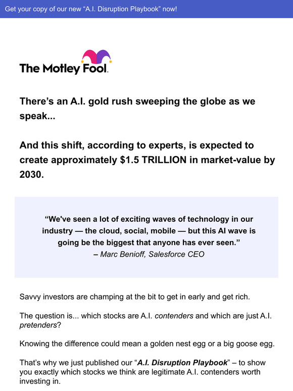 The Motley Fool: 3 A.I. stocks you’ll probably wish you’d grabbed in 5 ...