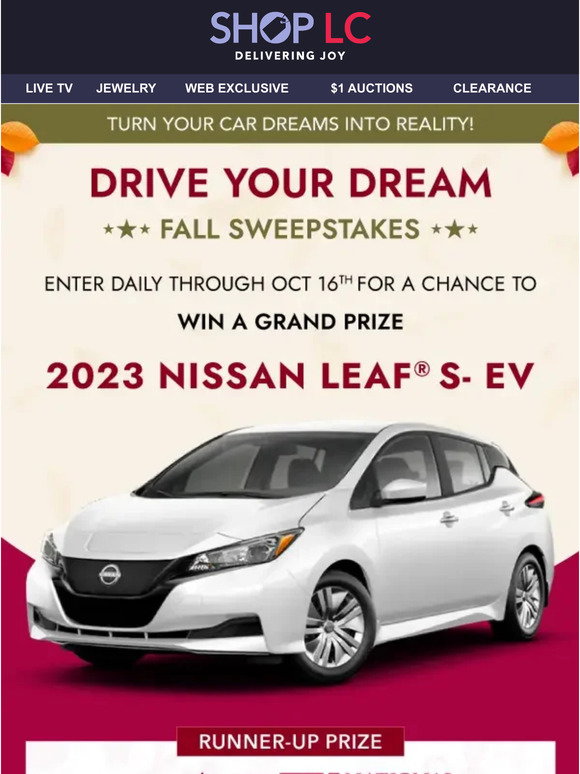 Shop LC: 🚗 Drive into Fall with a New Nissan EV! Enter to Win Now! 🍂 ...