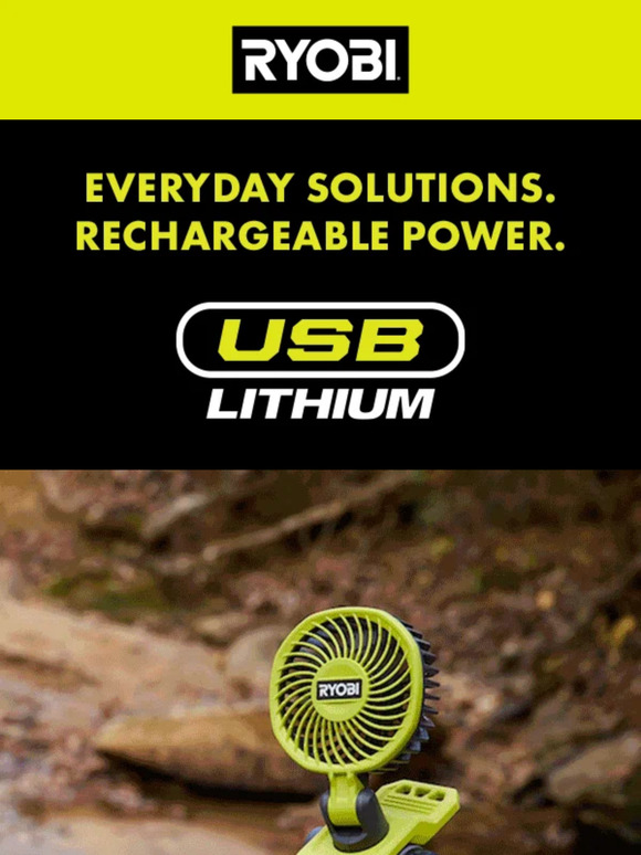 Ryobi: RYOBI USB Lithium Solutions | Milled