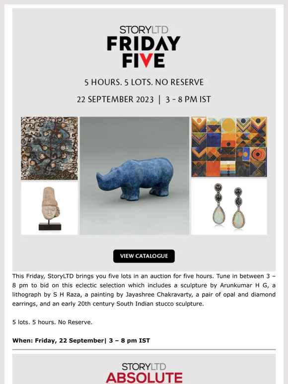 Saffronart: Catalogues LIVE: Friday Five Auction | Absolute Tuesdays ...