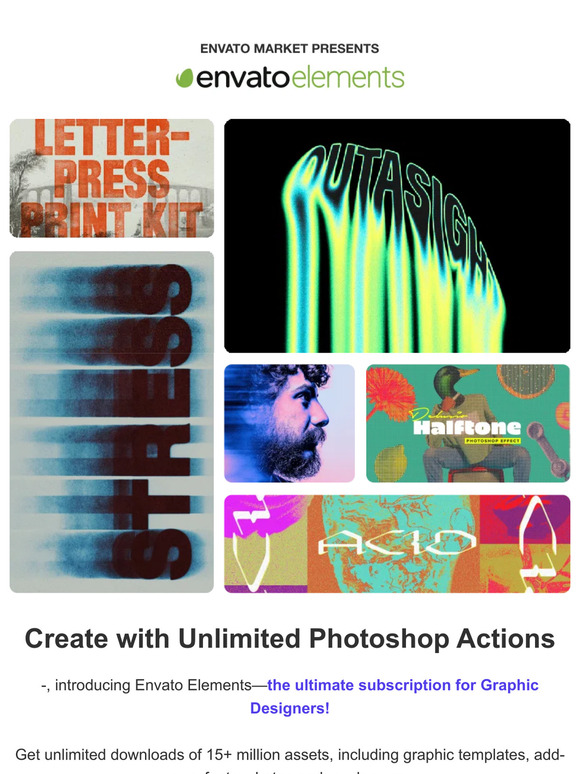 VideoHive: Create With Unlimited Photoshop Actions | Milled