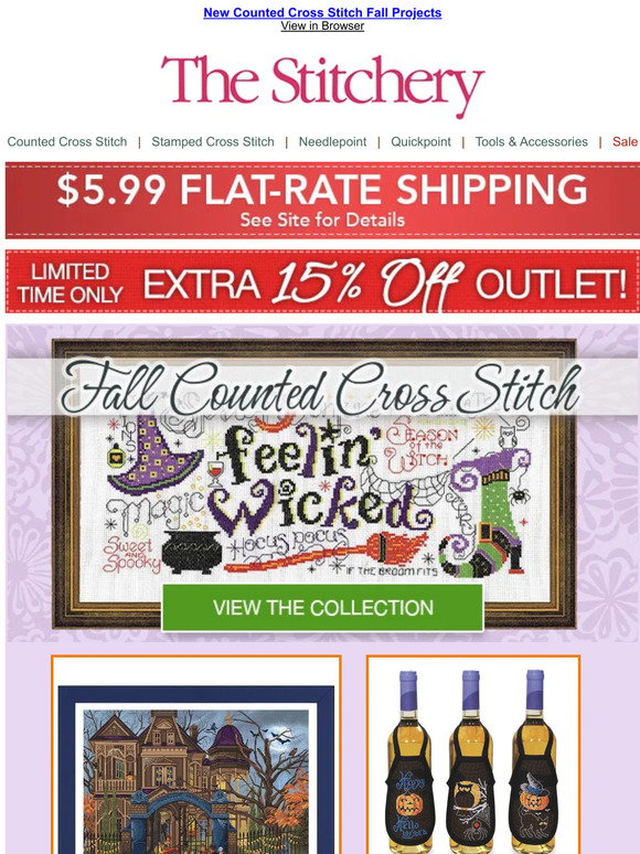 The Stitchery: Counted Cross Stitch ~ So Many Fall Project Ideas ~ Shop ...
