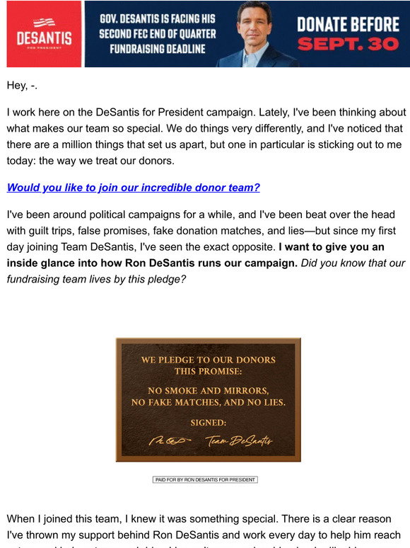 Ron DeSantis: Take this one from me. I work here. | Milled