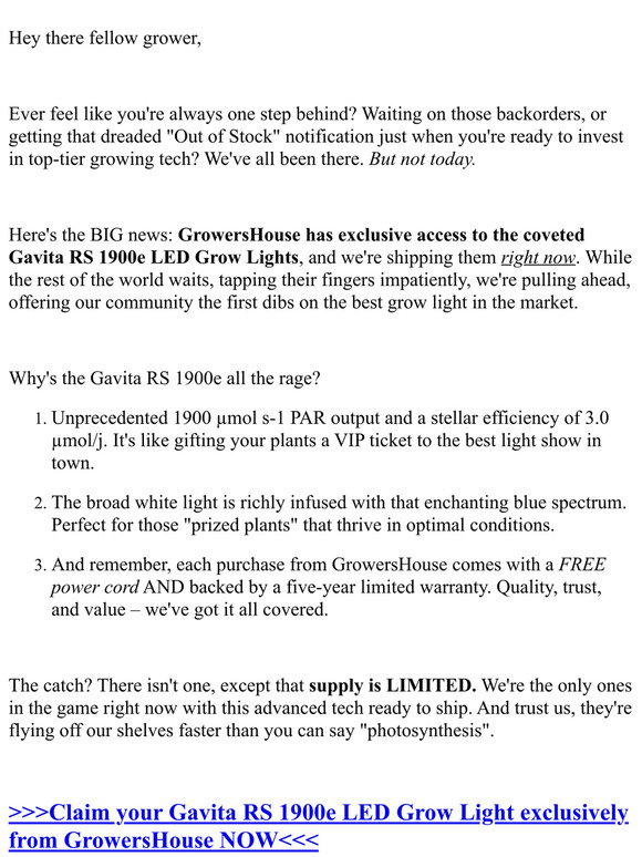 GrowersHouse.com: Exclusive Access: The ONLY Stock of Gavita RS 1900e ...