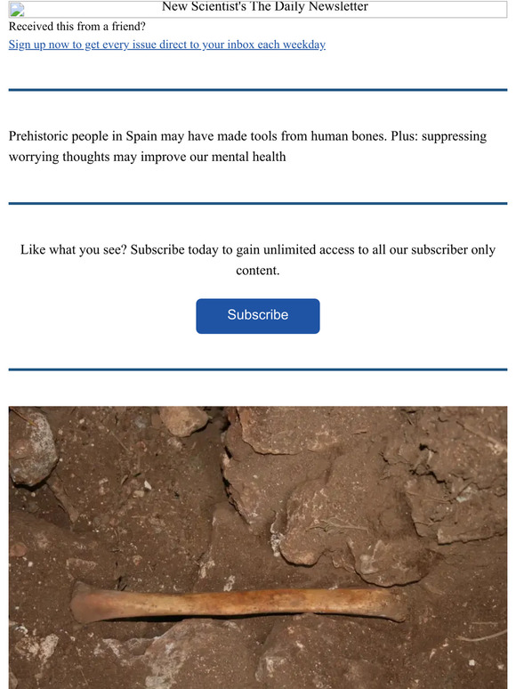 New Scientist: Did prehistoric people make tools from human bones? | Milled