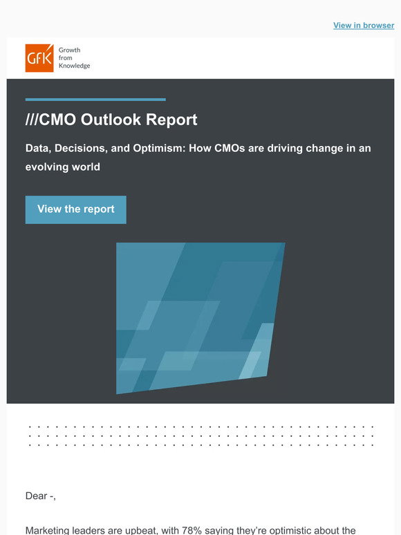 GfK: ///CMO Outlook Report: Driving change in an evolving world | Milled