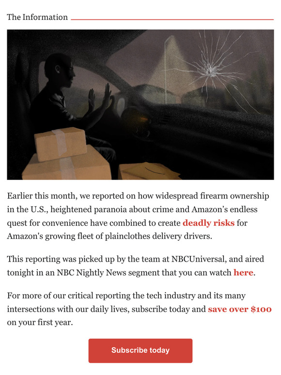 The Information: The deadly risks of Amazon's instant delivery | Milled