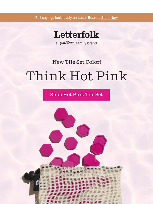 Letterfolk: This is our hottest new Tile Set color ever 🌺💝 | Milled