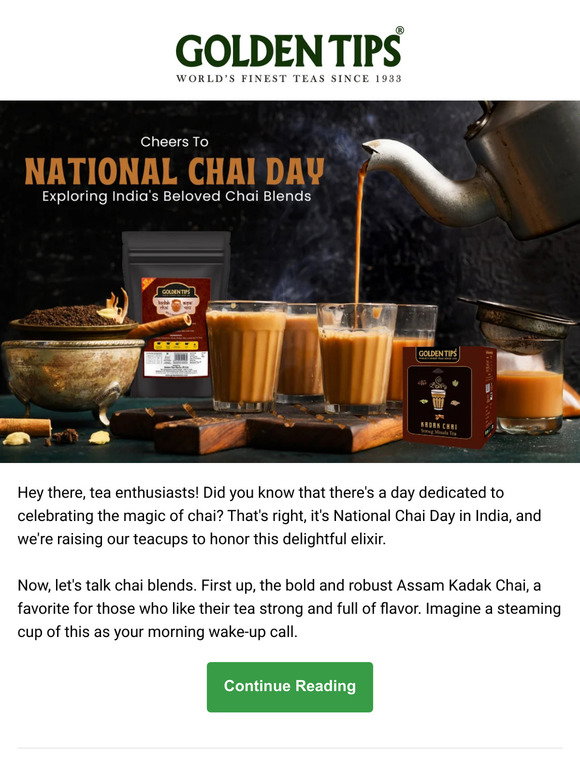 Golden Tips Tea: Cheers to National Chai Day! Explore India's Best Chai ...