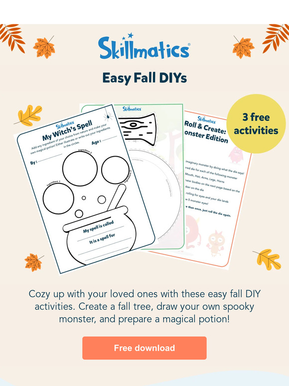 Skillmatics: [FREE PRINTABLES] DIY + Fall = Fun!🍁🎃 | Milled