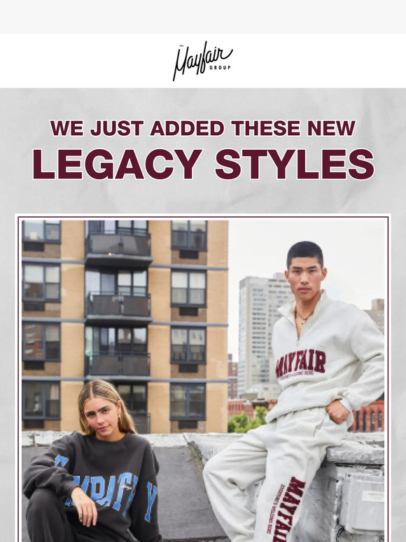 Mayfair Group: NEW LEGACY STYLES FOR YOU! | Milled