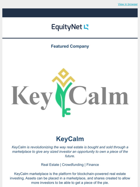 EquityNet: Marketplace Combining Tokenization and Real-World Assets | Keycalm 🔑 | Milled
