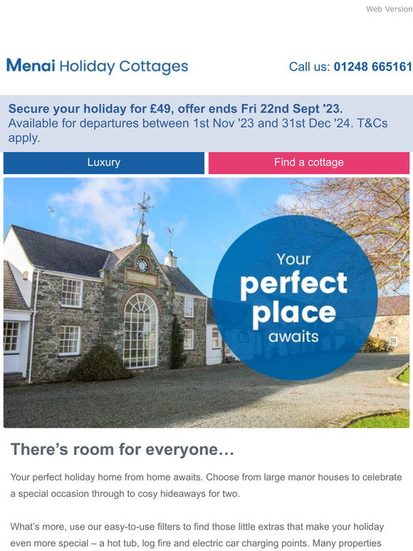 Menai Holiday Cottages: Where to next? | Milled