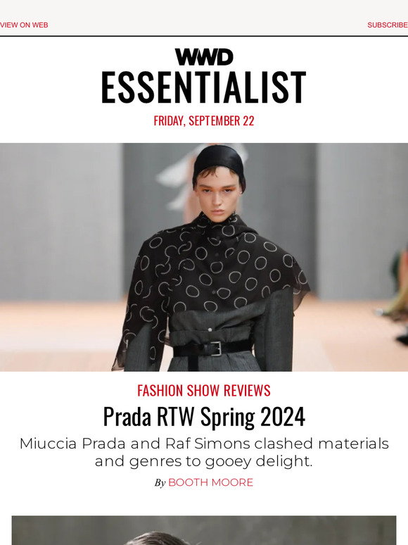 Women's Wear Daily: Wonderfully Weird at Prada RTW Spring 2024 | Milled