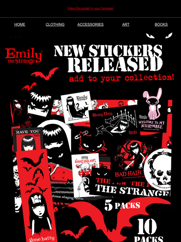 Emily the Strange: New Emily Stickers Are Here 🐈‍⬛ ️ | Milled