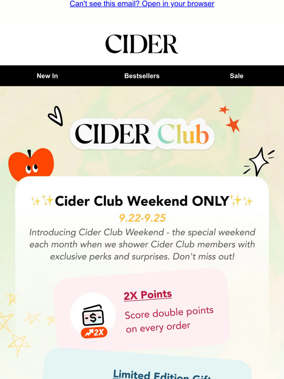 Cider: 🍎Cider Club Weekend🍎 WAIT, HOW MANY PERKS?🥰 | Milled